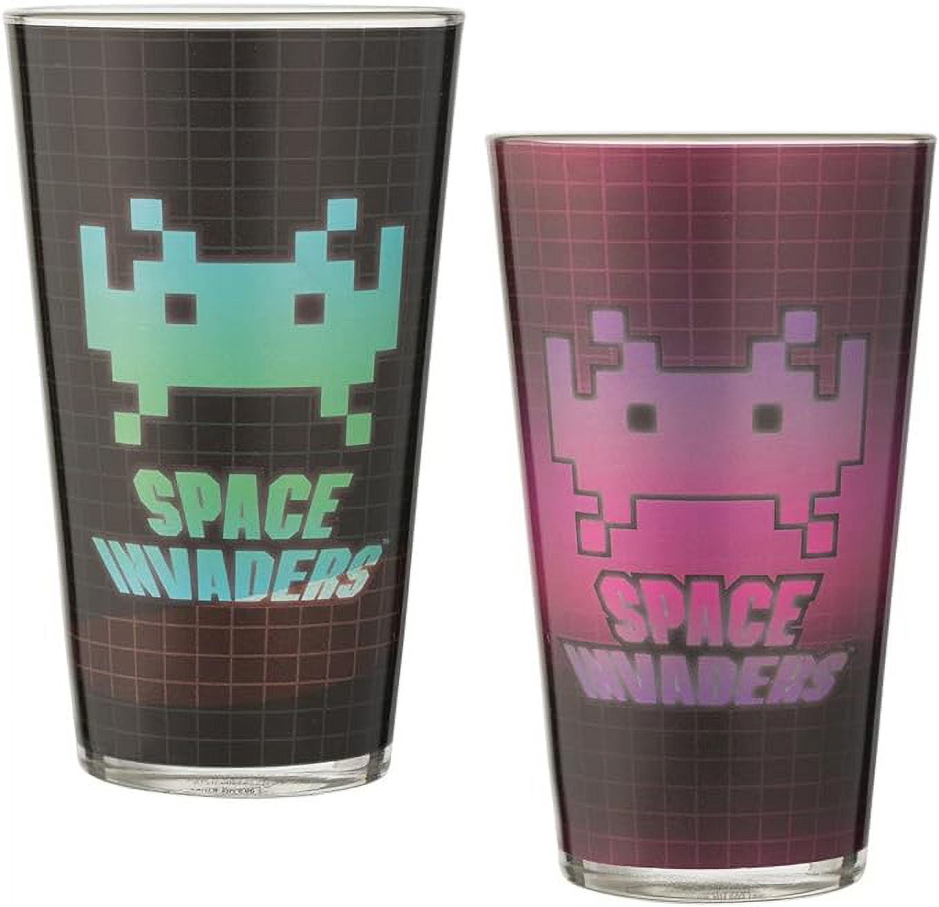 Space Invaders 2 pc. 16 oz. Laser Decal Glass Set - Walmart.com