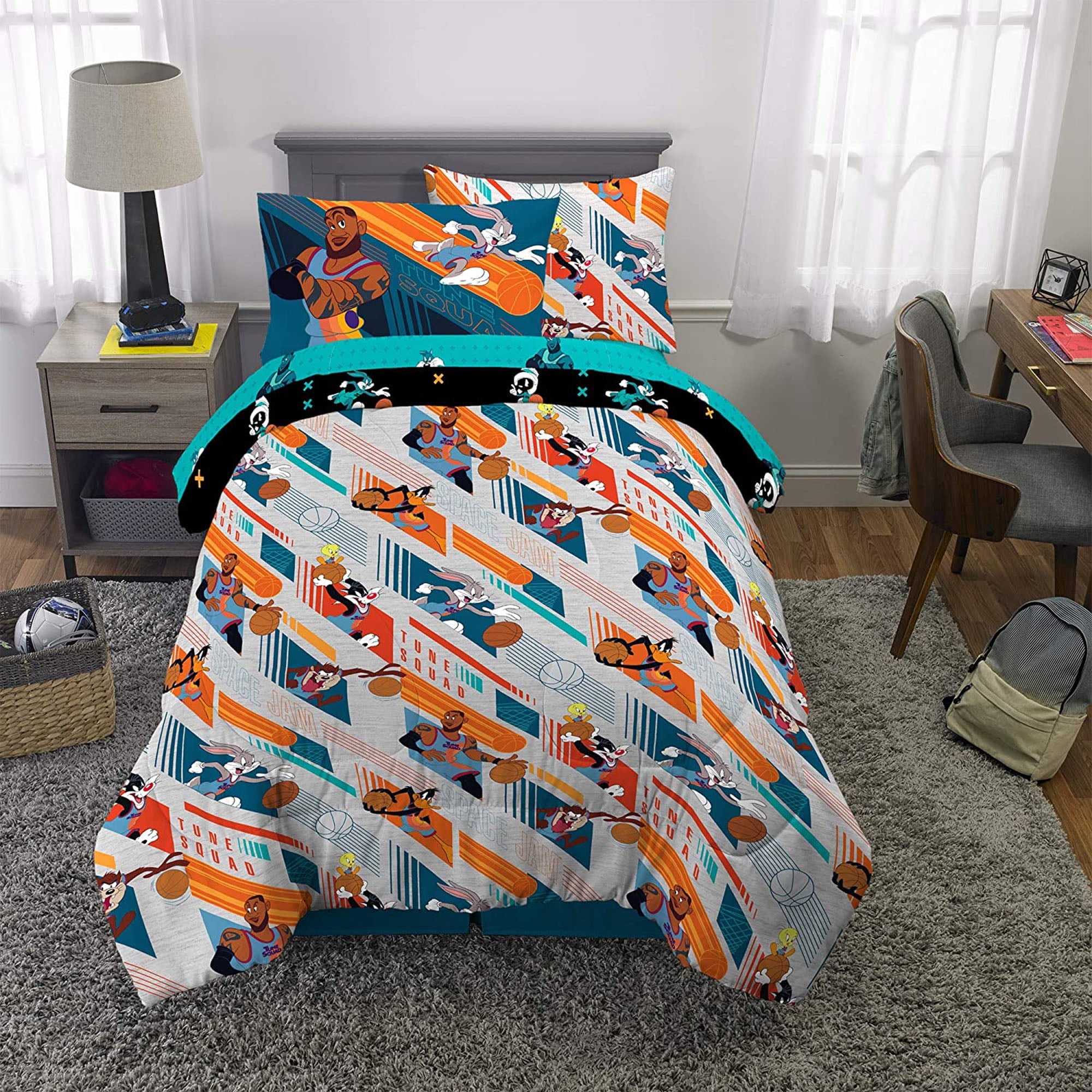 Space Jam 5 Pieces Twin Kids Bedding Super Soft Microfiber Sheet Set ...