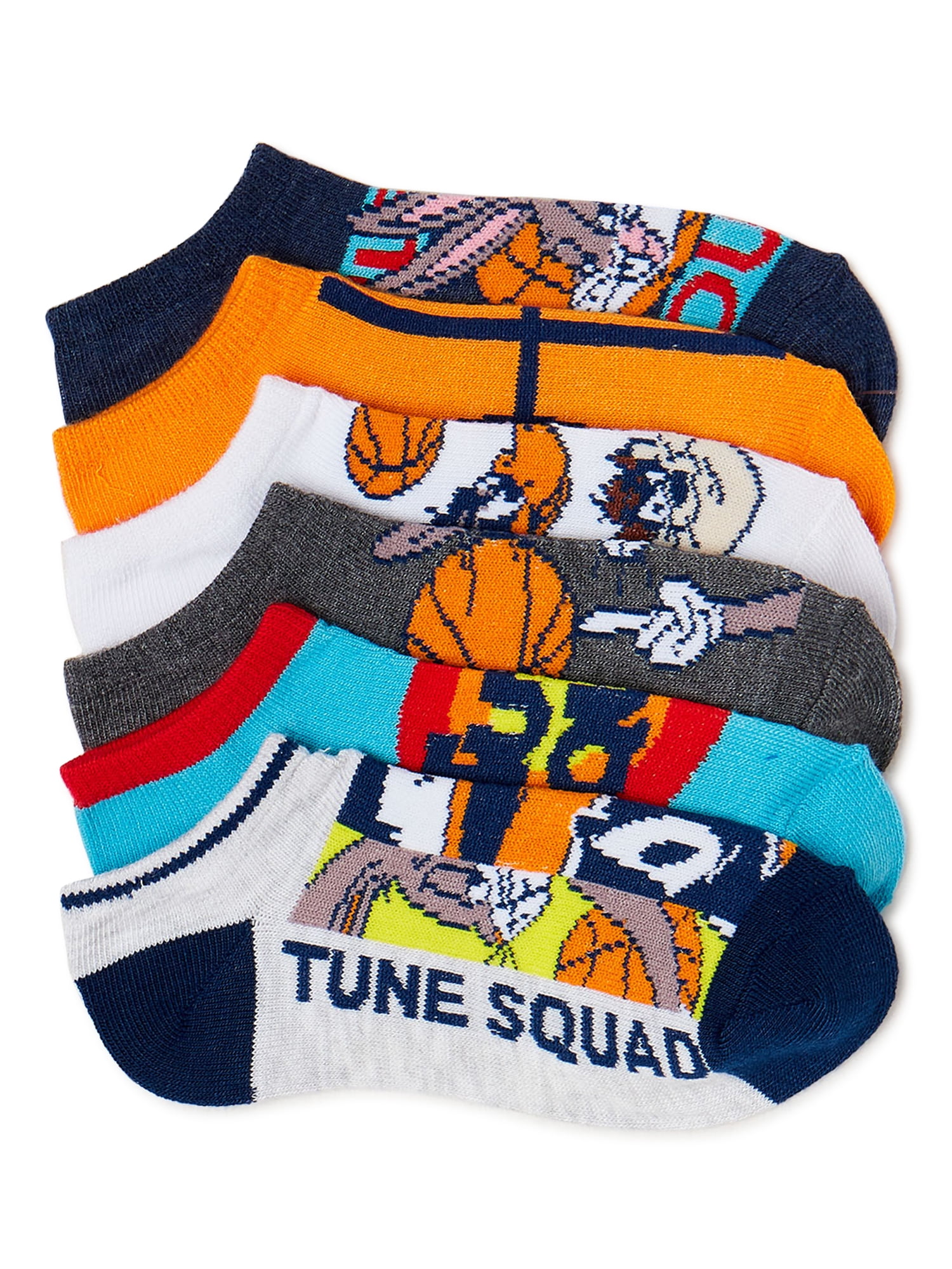 Space Jam Boys No Show Socks, 6-Pack, Looney Tunes Basketball Designs ...