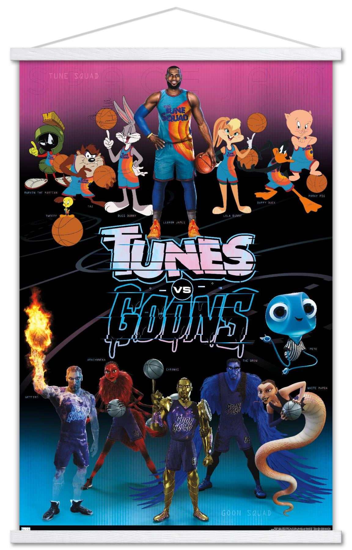 Space Jam: A New Legacy - Group Wall Poster with Wooden Magnetic Frame ...