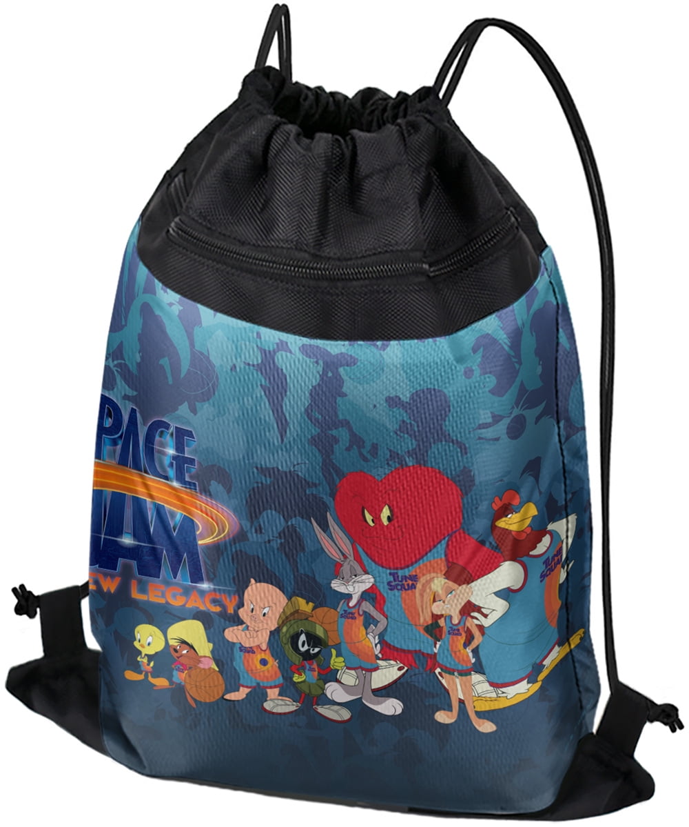 Space Jam: A New Legacy Toon Squad Drawstring Backpack Sports Bag Sackpack 17" x 13", Perfect ...