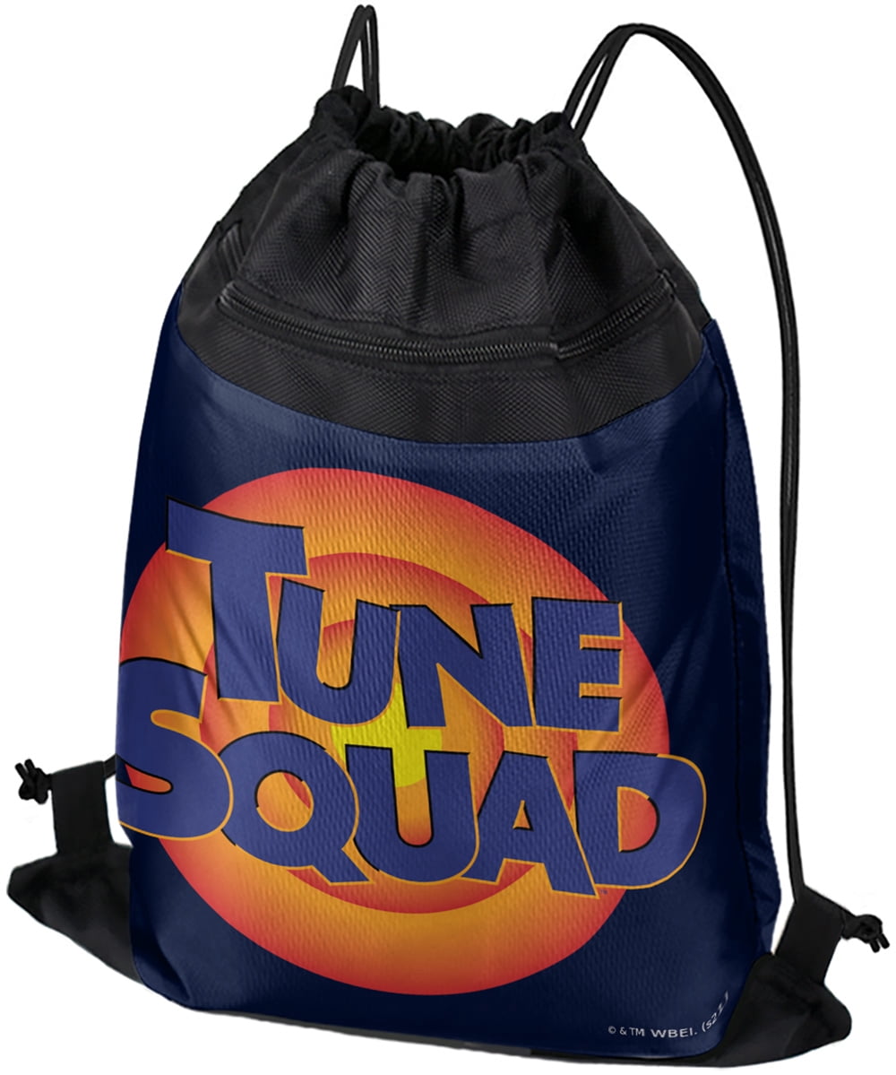 Space Jam: A New Legacy Tune Squad Logo Drawstring Backpack Sports Bag Sackpack 17" x 13 ...