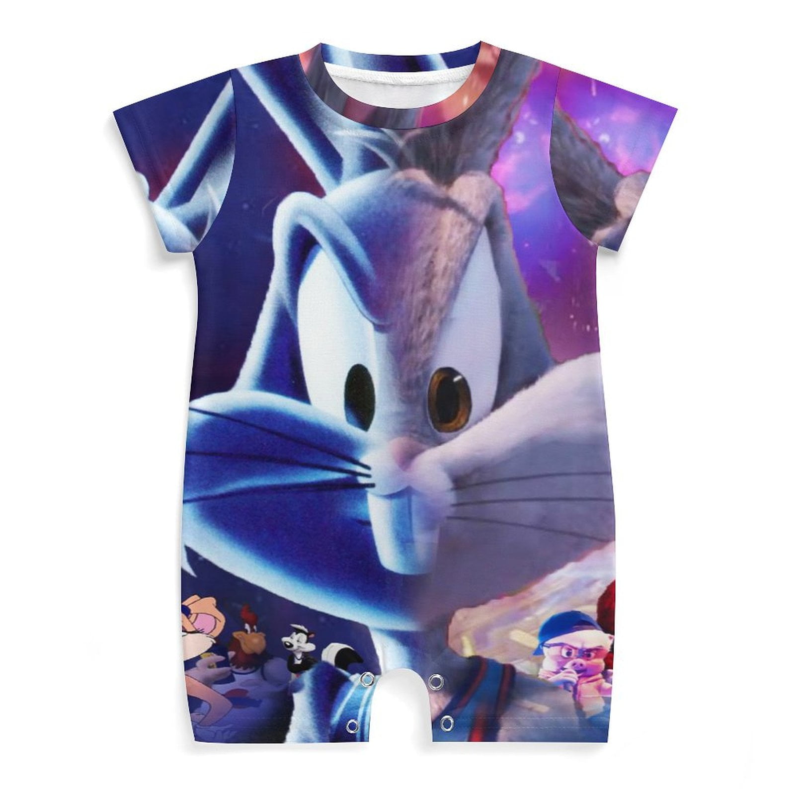 Space Jam Baby Boy Girl Short Sleeve Romper Clothing Set Print Cartoon ...