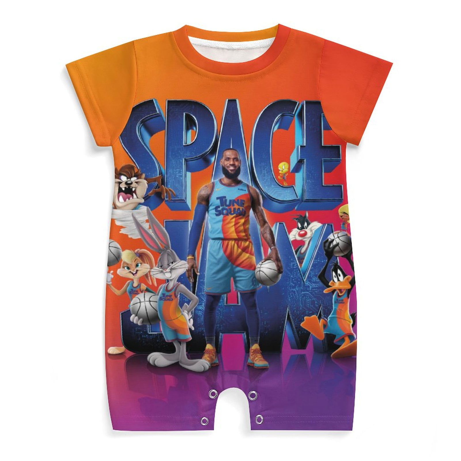 Space Jam Baby Boy Girl Short Sleeve Romper Clothing Set Print Cartoon ...