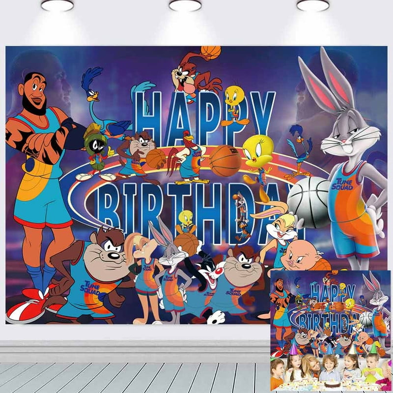 Space Jam Backdrop Banner Party Supplies Poster Movie Theme Background ...