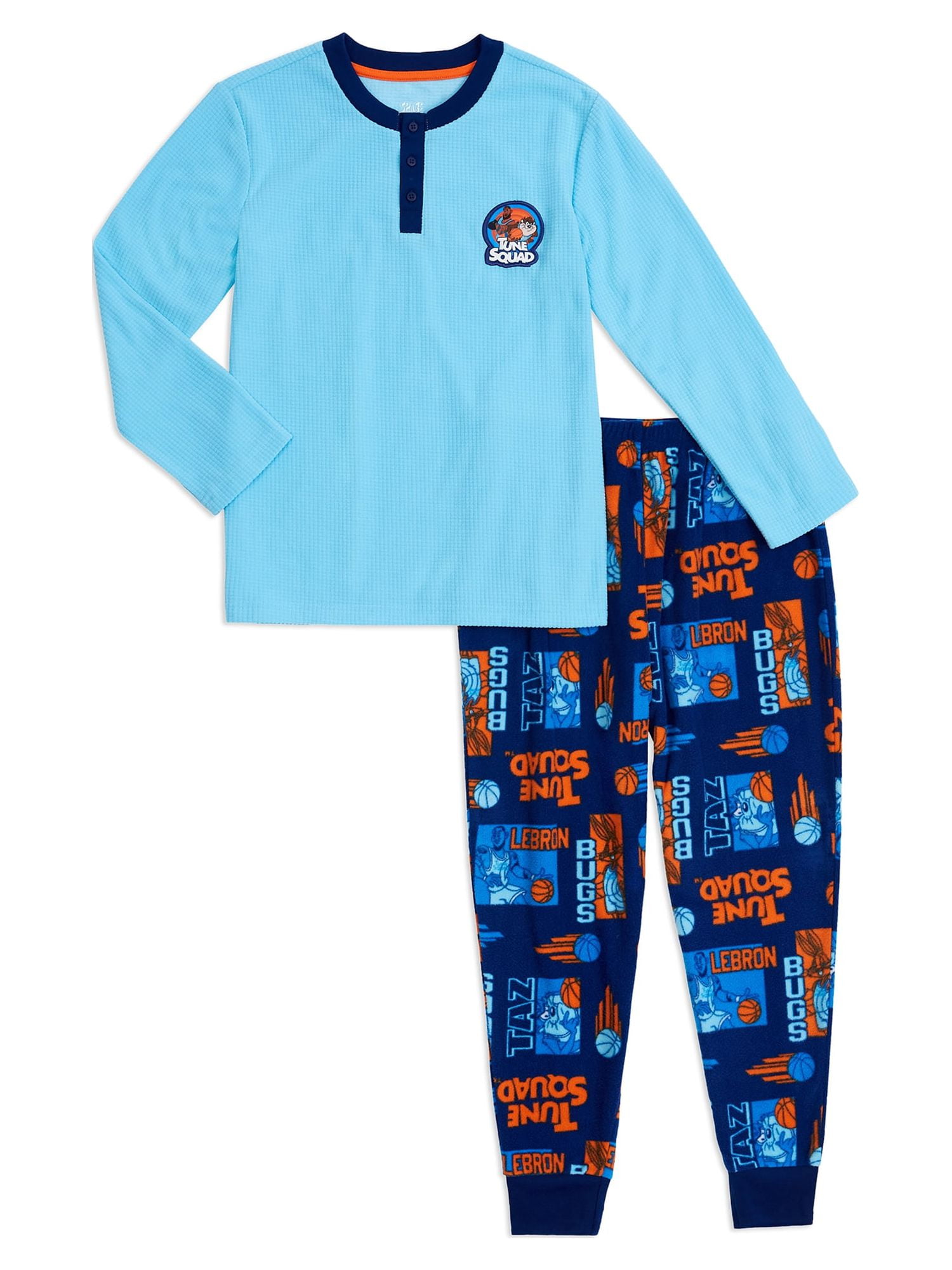 Space Jam Boys Pajama Set Long Sleeve Henley Top and Jogger Pants ...