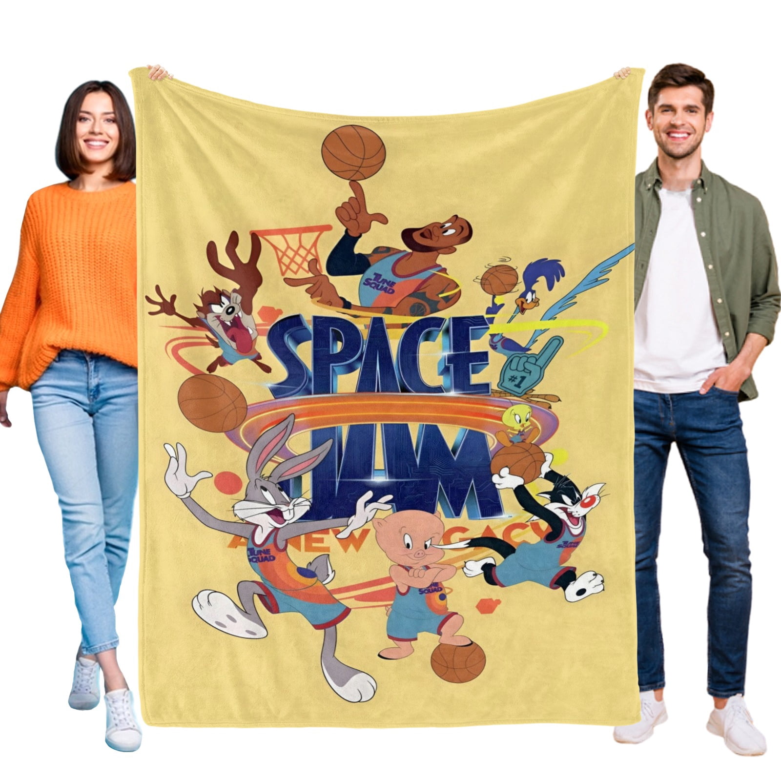 Space Jam Flannel Blanket 50*60 in inch Soft And Comfortable With Clear ...