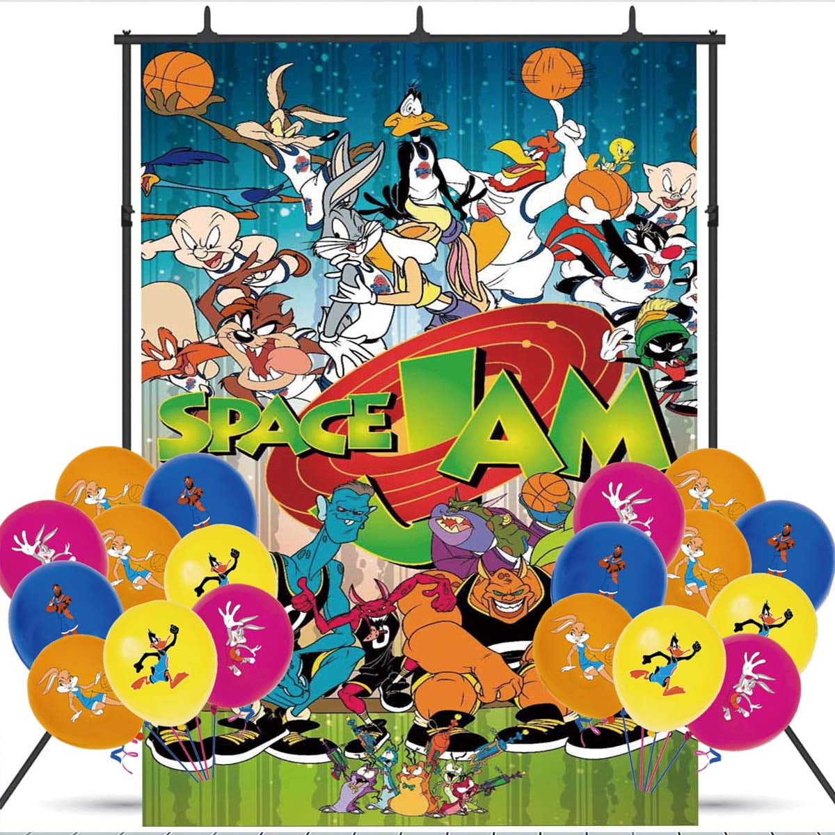 Space Jam Party Decorations Balloons Taspestry Backdrop Banner Wall ...