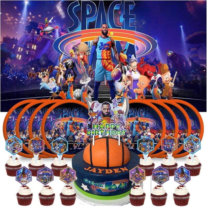 Space Jam Plates Birthday Supplies Decorations Decor Backdrop Banner ...