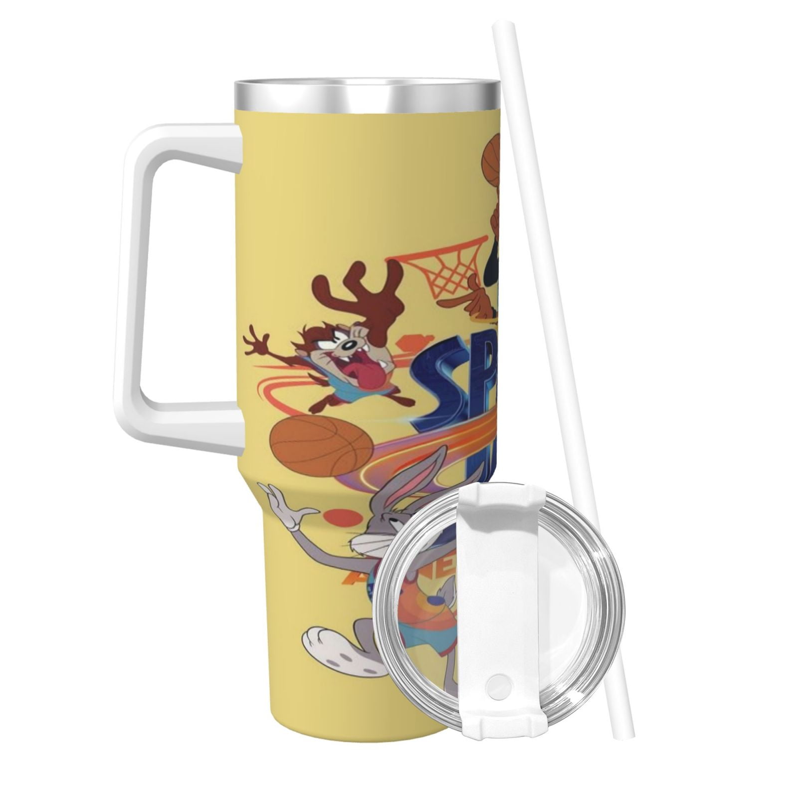 Space Jam Print Thermos Insulated Stainless Steel Hot/Cold Coffee Cup ...
