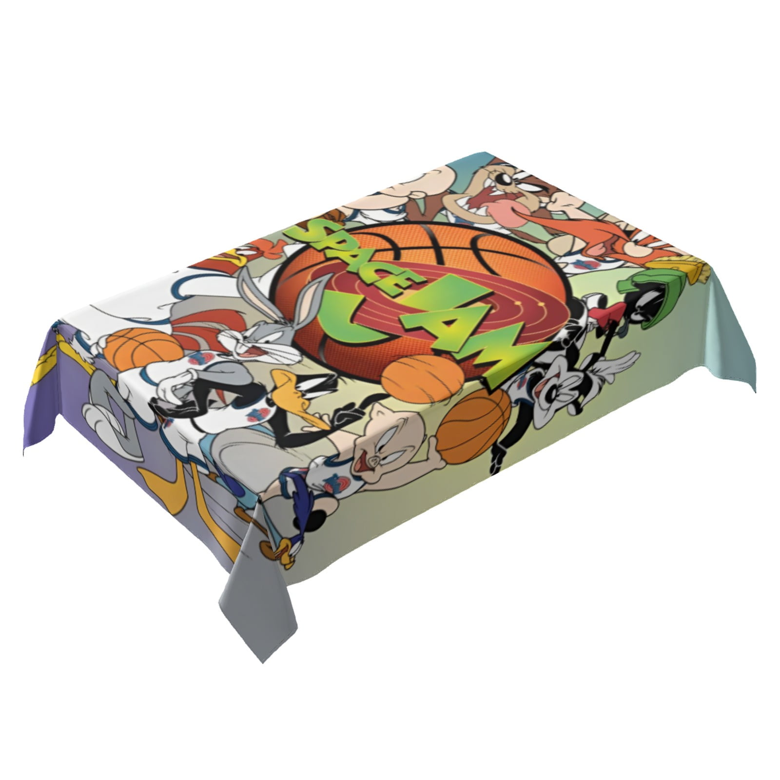 Space Jam square tablecloth has an iconic print, fits most tables, and ...