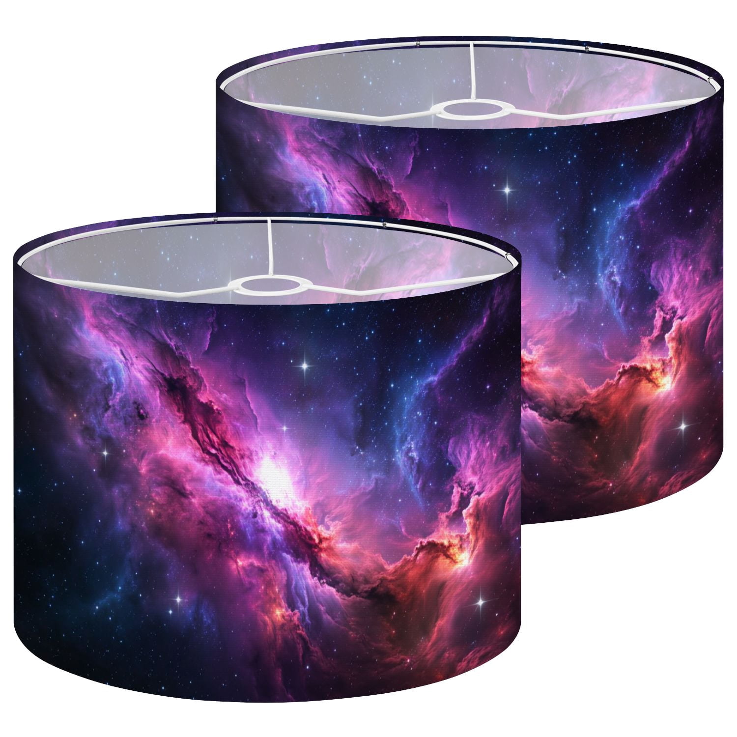 Space Lampshades 2 Pack Galaxy Nebula Outer Space Interstellar ...
