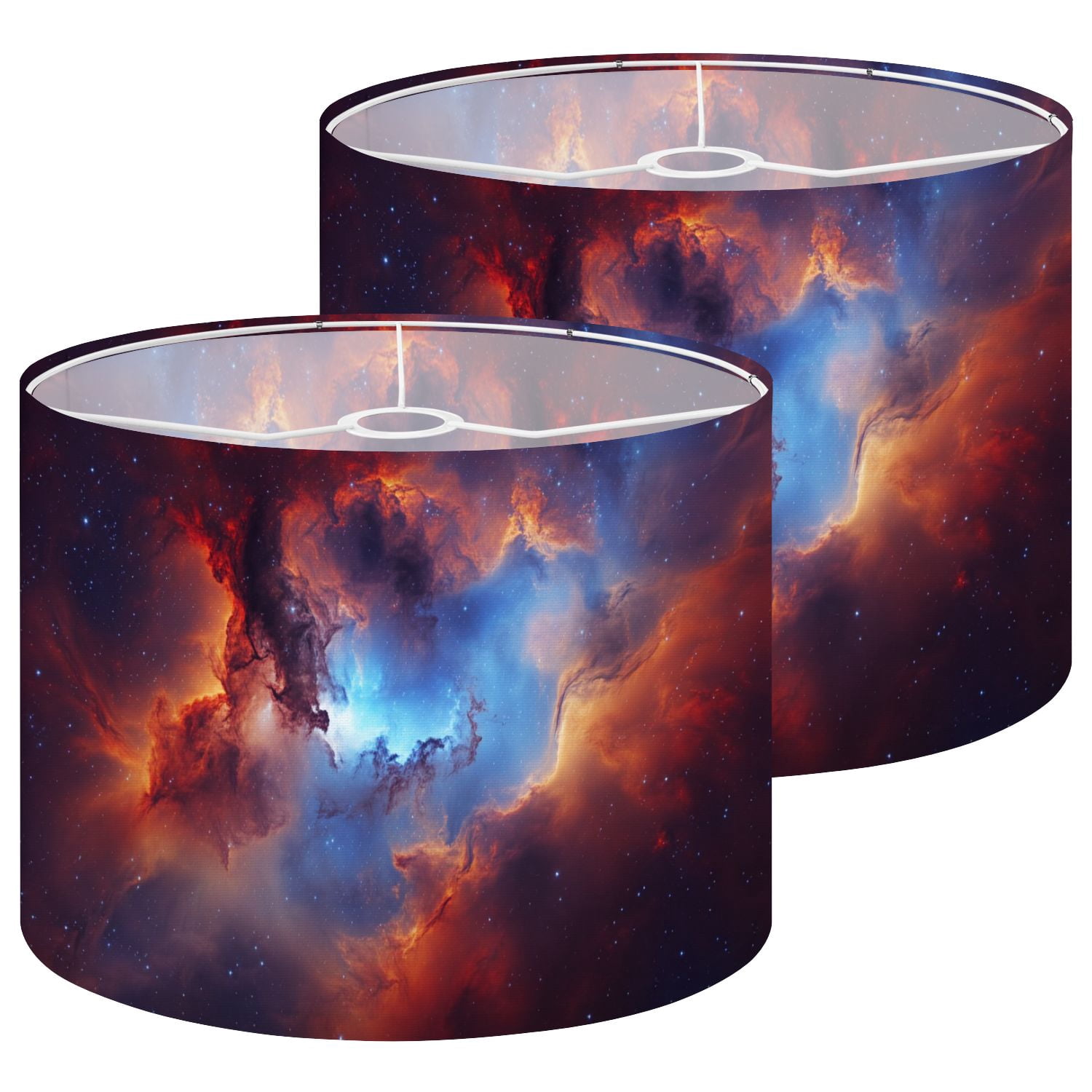 Space Lampshades 2 Pack Space Cosmic Cloud Orion Nebula Crab Nebula ...