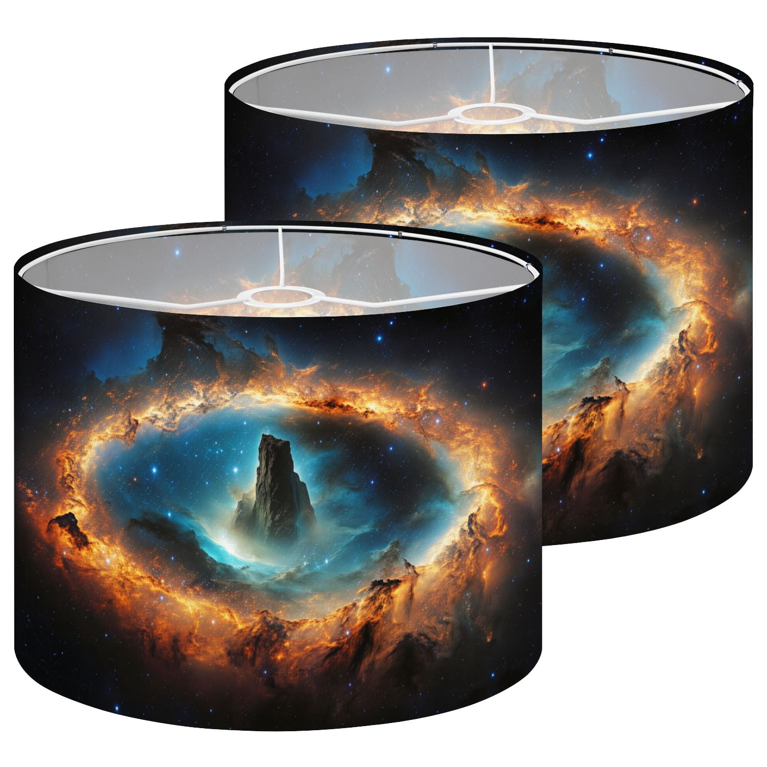 Space Lampshades 2 Pack Space Galaxy Nebula Outer Space Interstellar ...