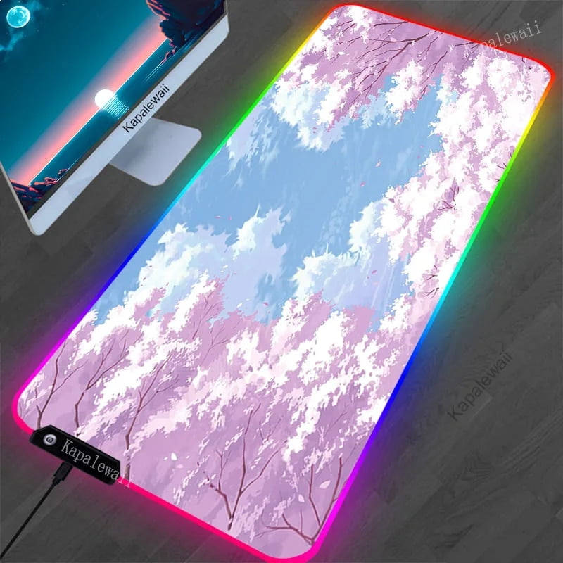 Space Large RGB Mouse Pad Gaming Mousepad LED Mouse Mat Gamer Mousemats ...
