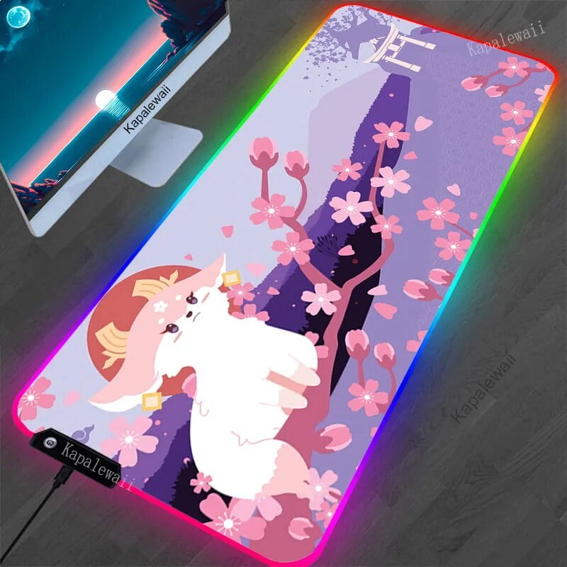 Space Large RGB Mouse Pad Gaming Mousepad LED Mouse Mat Gamer Mousemats ...