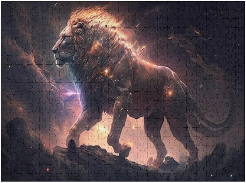 Space Lion in Space Godlike Puzzles for Adults 500 Pieces and Up ...