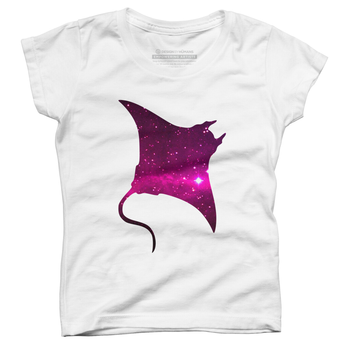 Space Manta Ray 2 Girls White Graphic Tee - Design By Humans XL ...