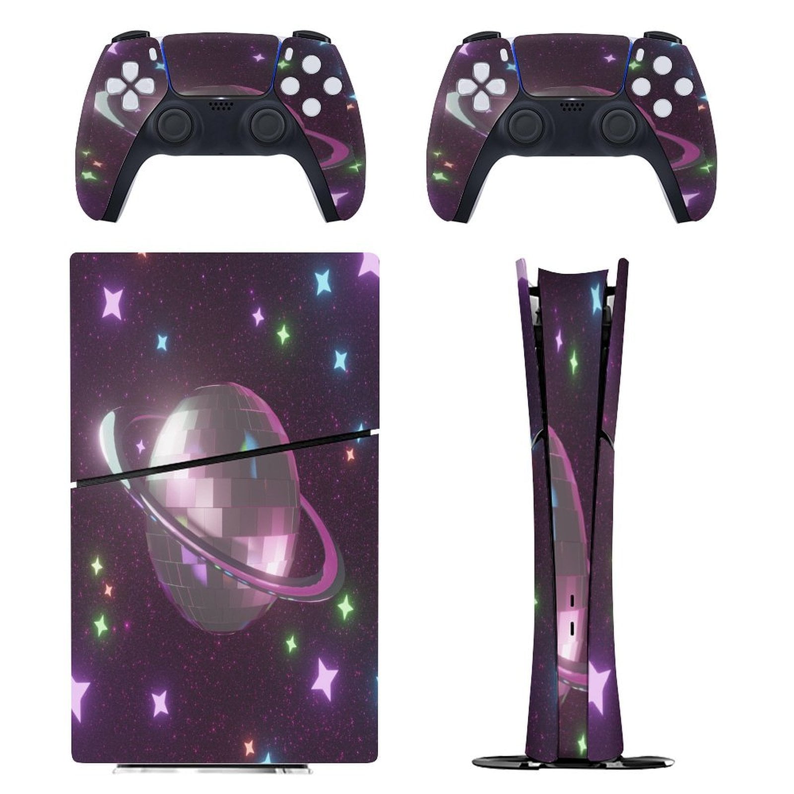 Space, Modern, Y2K PS5/PS5 Slim Digital Disc Skin Sticker For Console ...