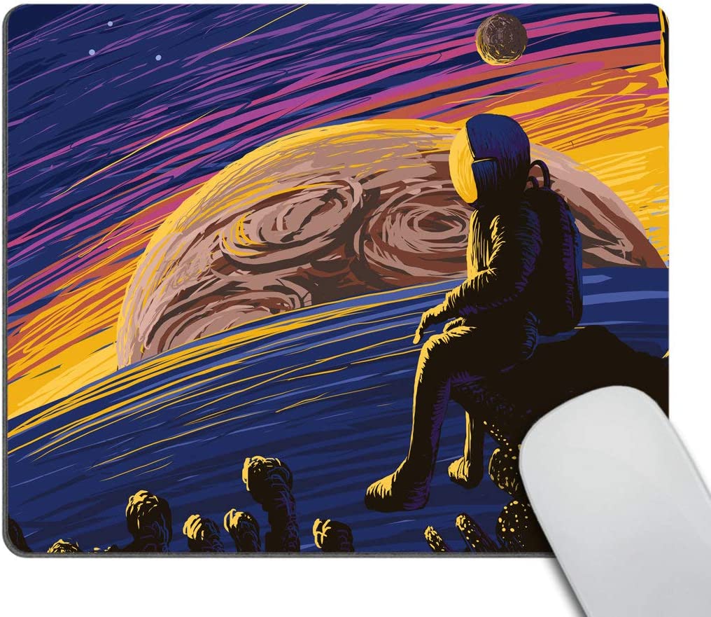 Space Mouse pad,Astronaut Men Mousepad,Stars Planets Mars Earth ...