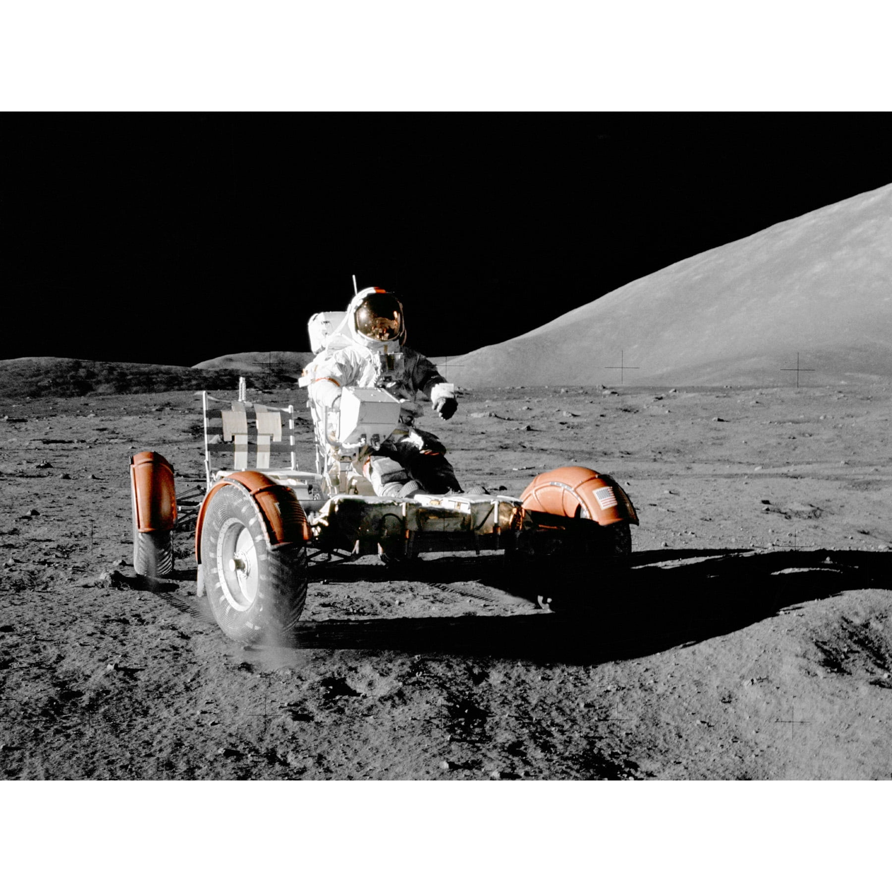 Space NASA Apollo 17 Lunar Rover Vehicle Moon Photo Extra Large XL Wall ...