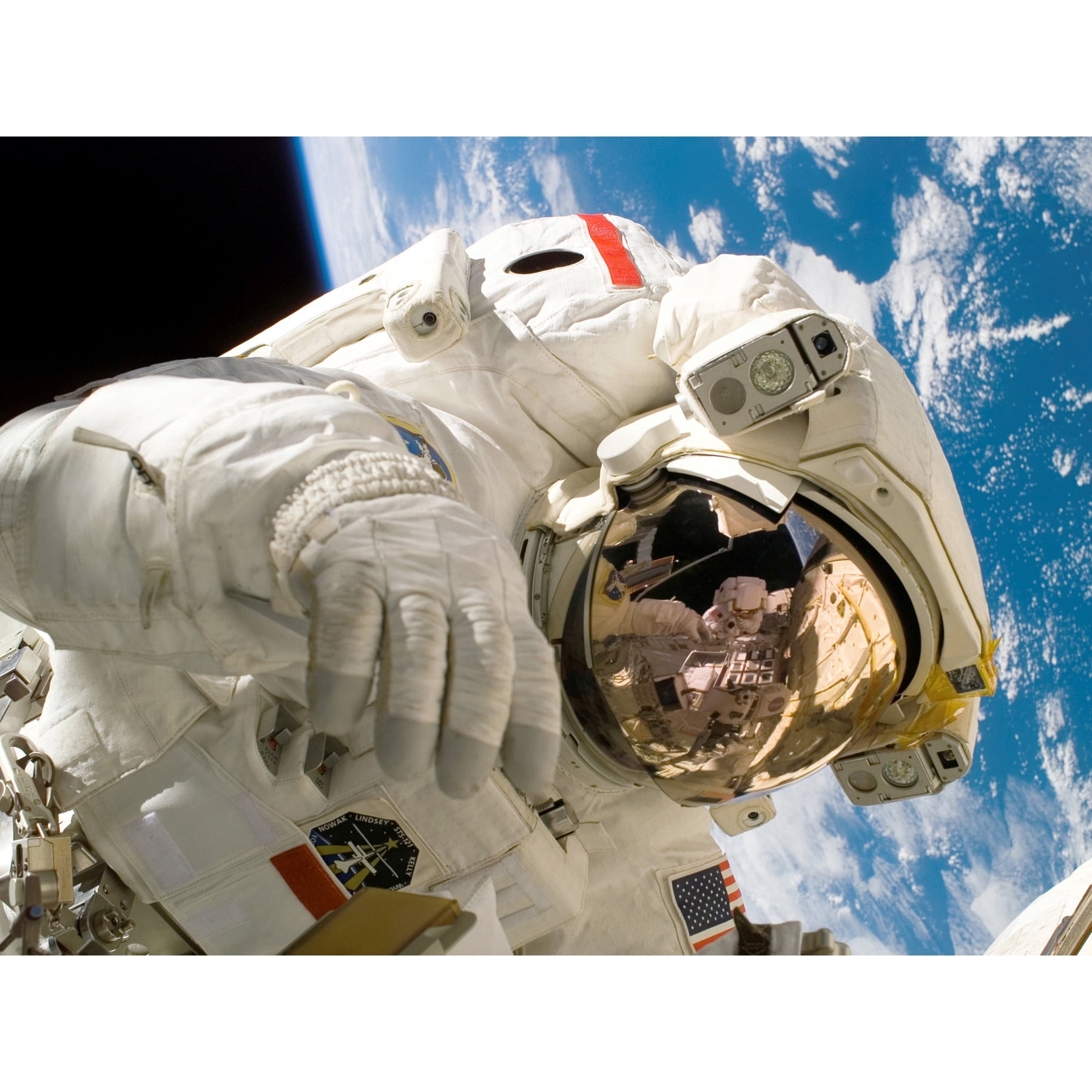 Space NASA Astronaut Sellers Spacewalk Earth Photo Extra Large XL Wall ...