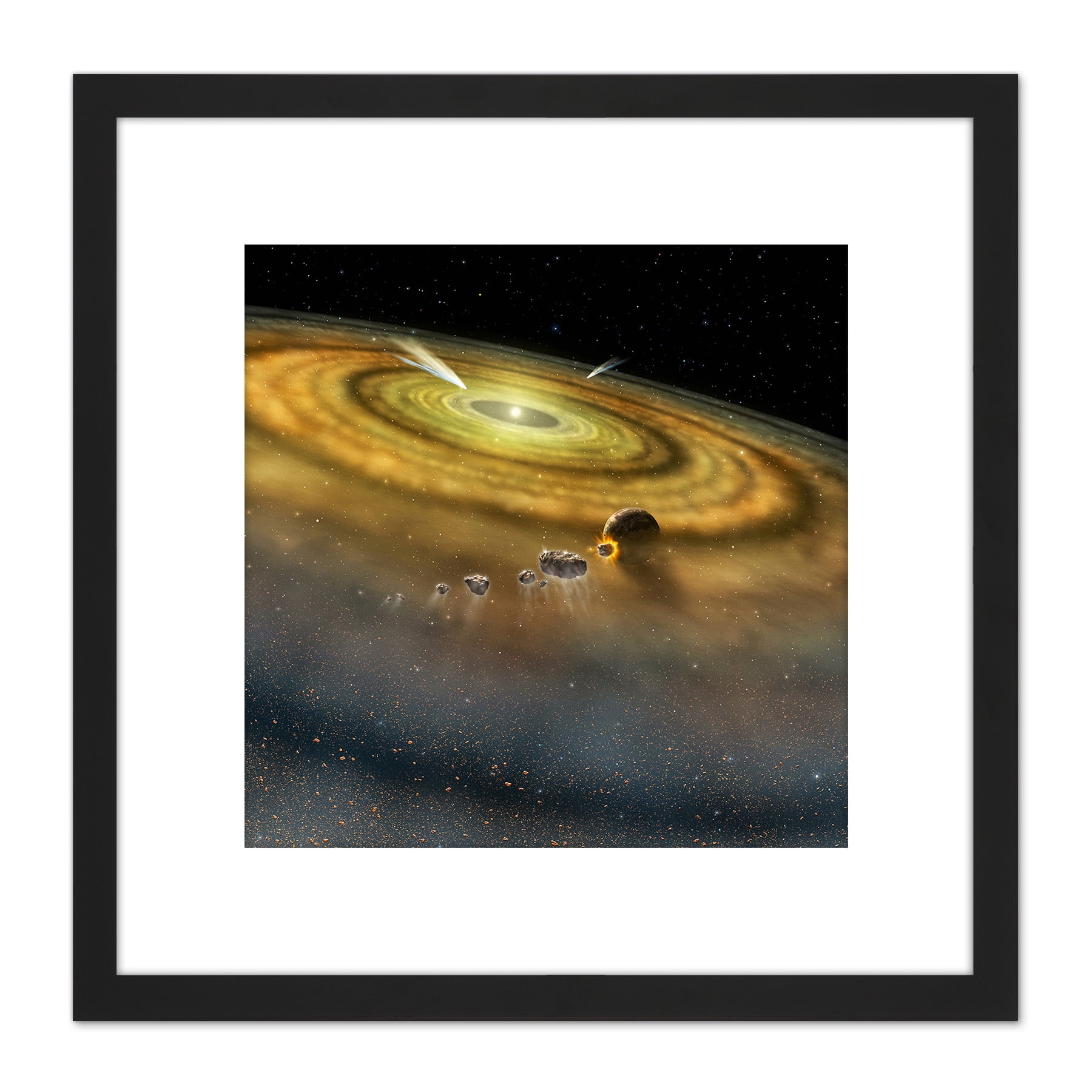 Space NASA Comets Around Star Beta Pictoris Illustration 8X8 Inch ...