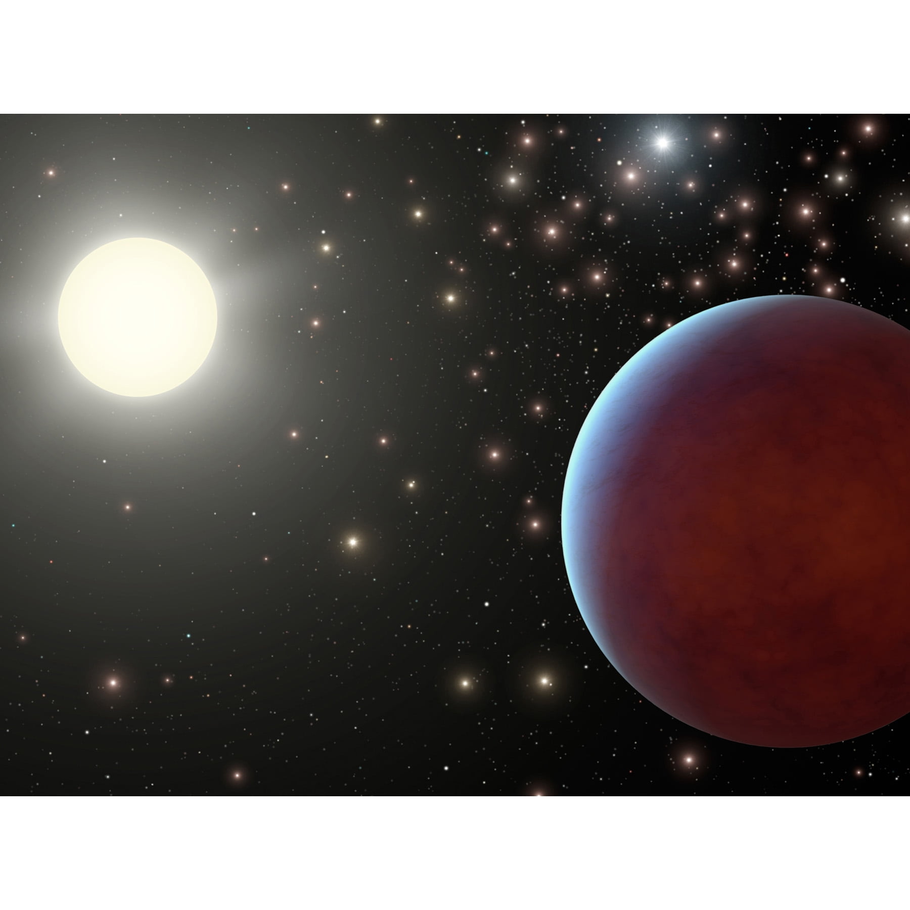 Space NASA Gas Giant Planet Orbiting Star Illustration Extra Large XL ...