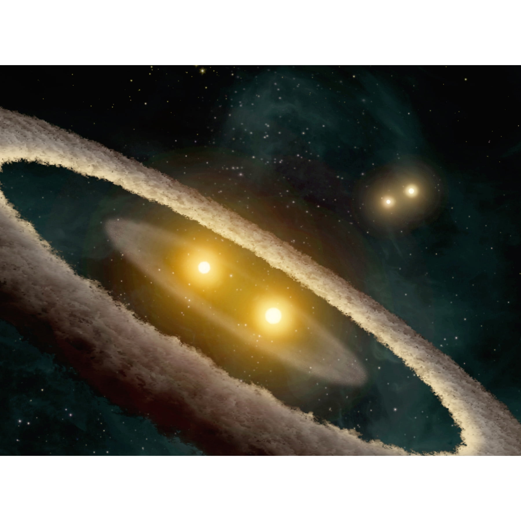 Space NASA HD98800 Binary Star System Illustration Extra Large XL Wall ...