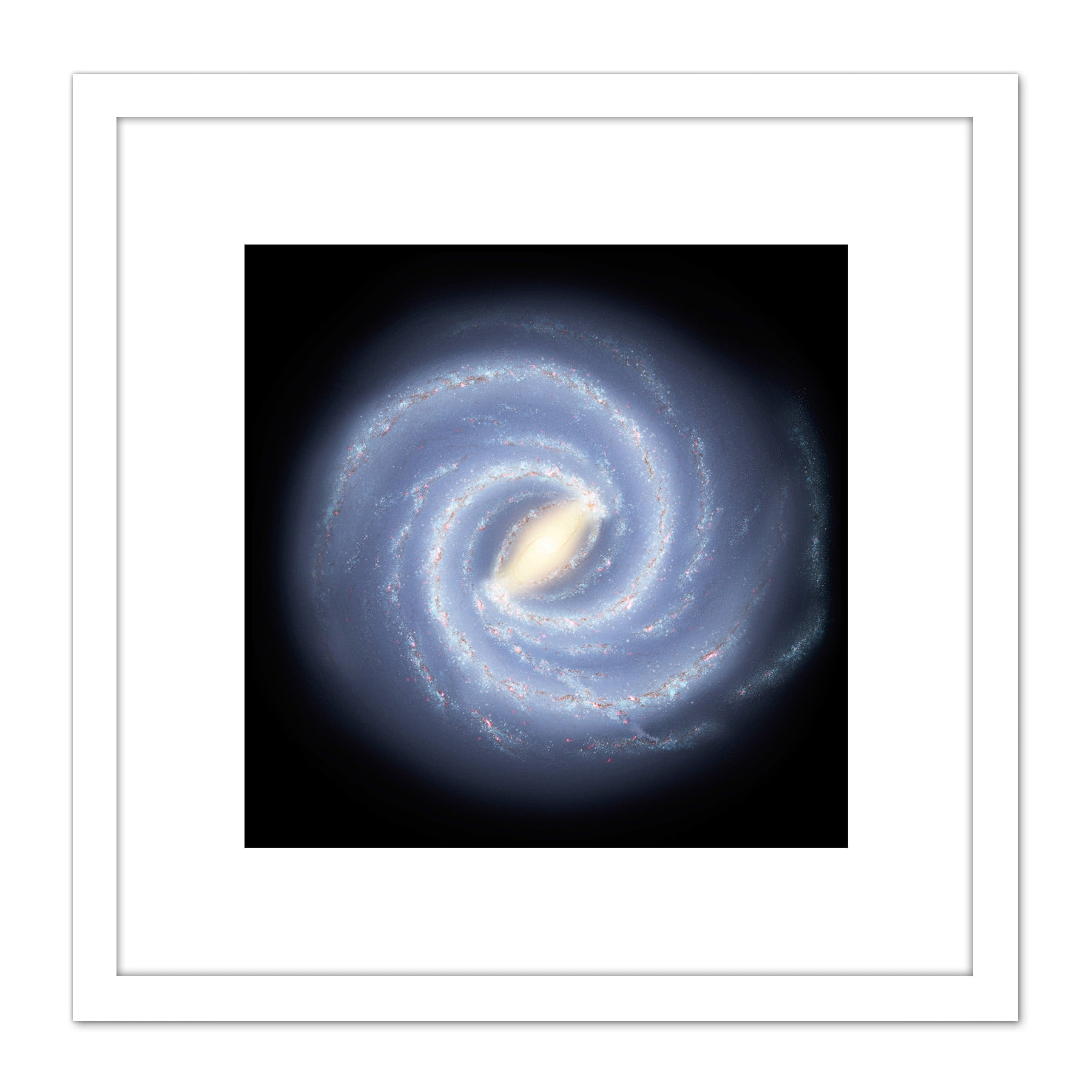 Space NASA Milky Way Galaxy Map Stars Illustration 8X8 Inch Square ...