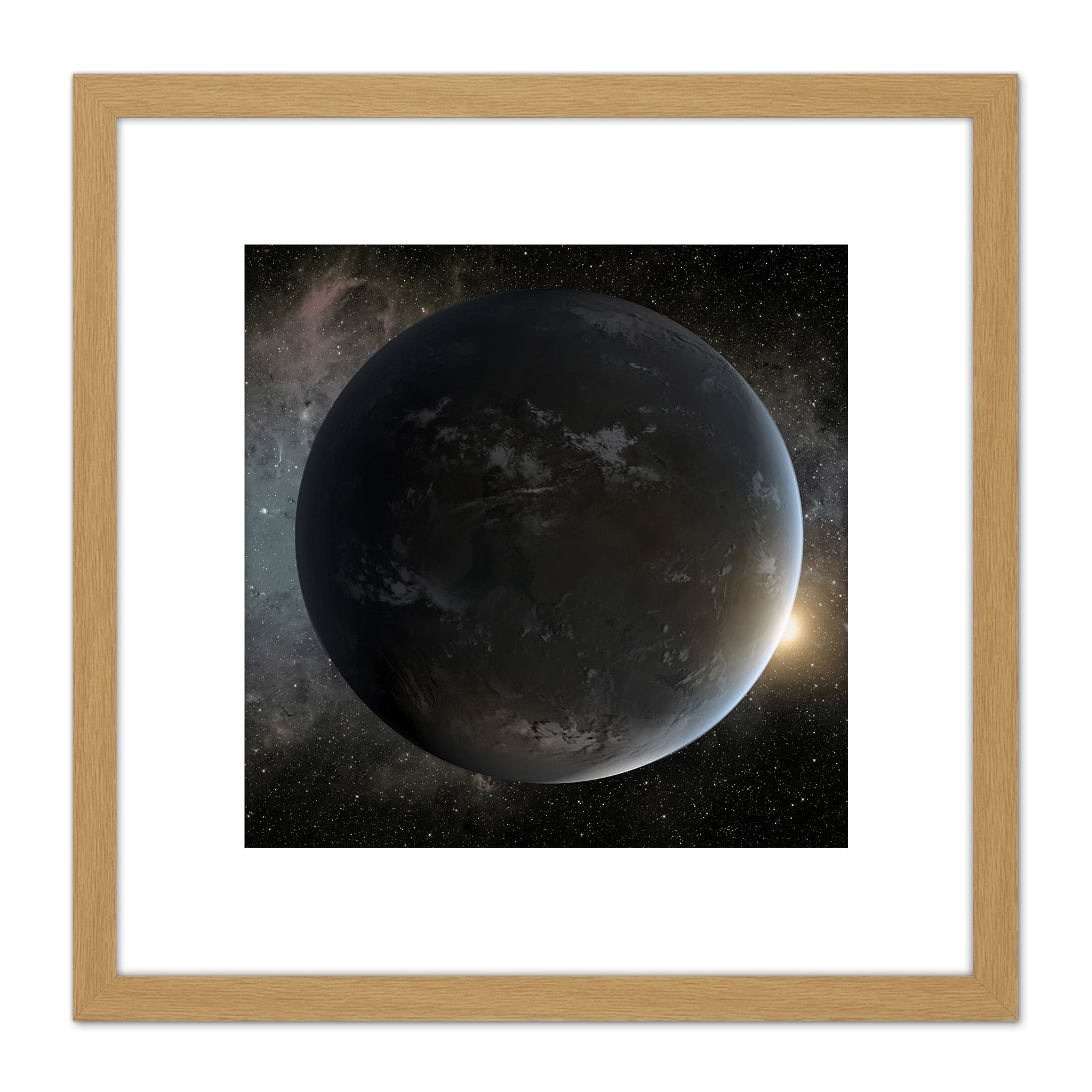 Space NASA Planet Kepler-62f Morning Star Illustration 8X8 Inch Square ...