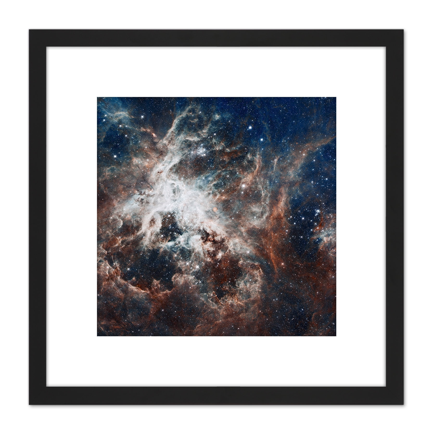 Space Nasa Esa Hubble Tarantula Nebula 8X8 Inch Square Wooden Framed ...