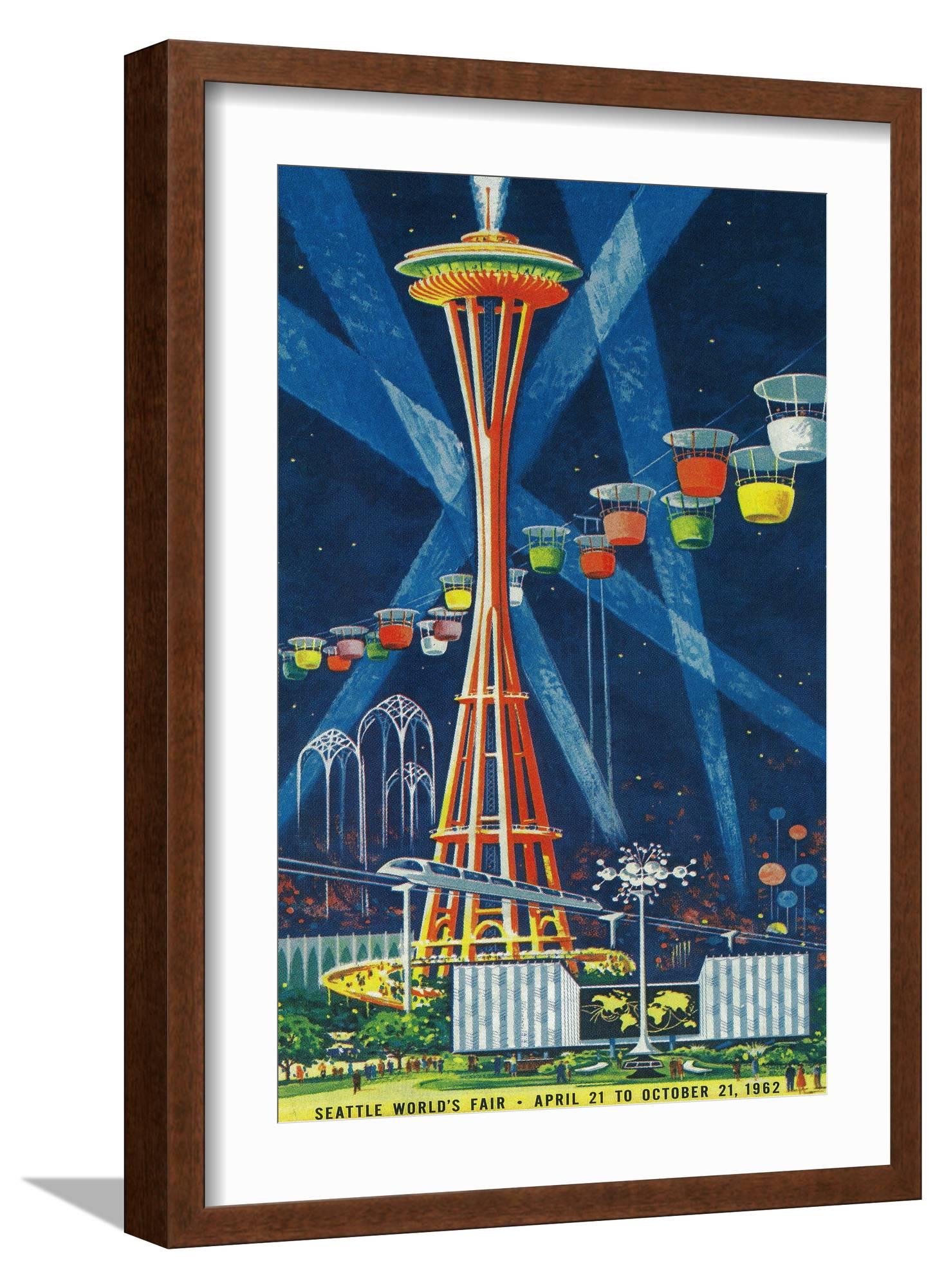 Art.com Space Needle Worlds Fair Poster - Seattle, WA Art Print by ...