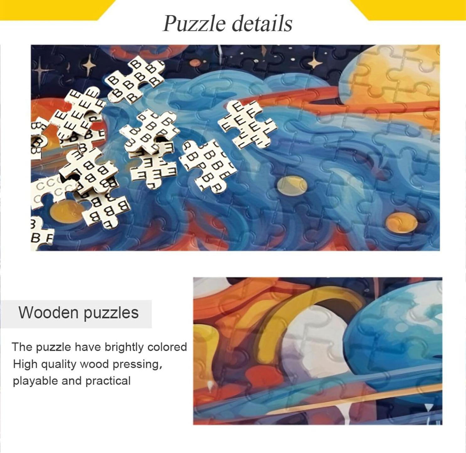 Space Painting Wooden Jigsaw Puzzles, Intellectual Entertainment ...