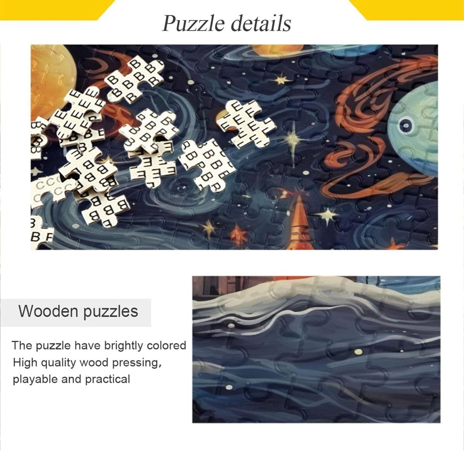 Space Painting Wooden Jigsaw Puzzles, Intellectual Entertainment ...