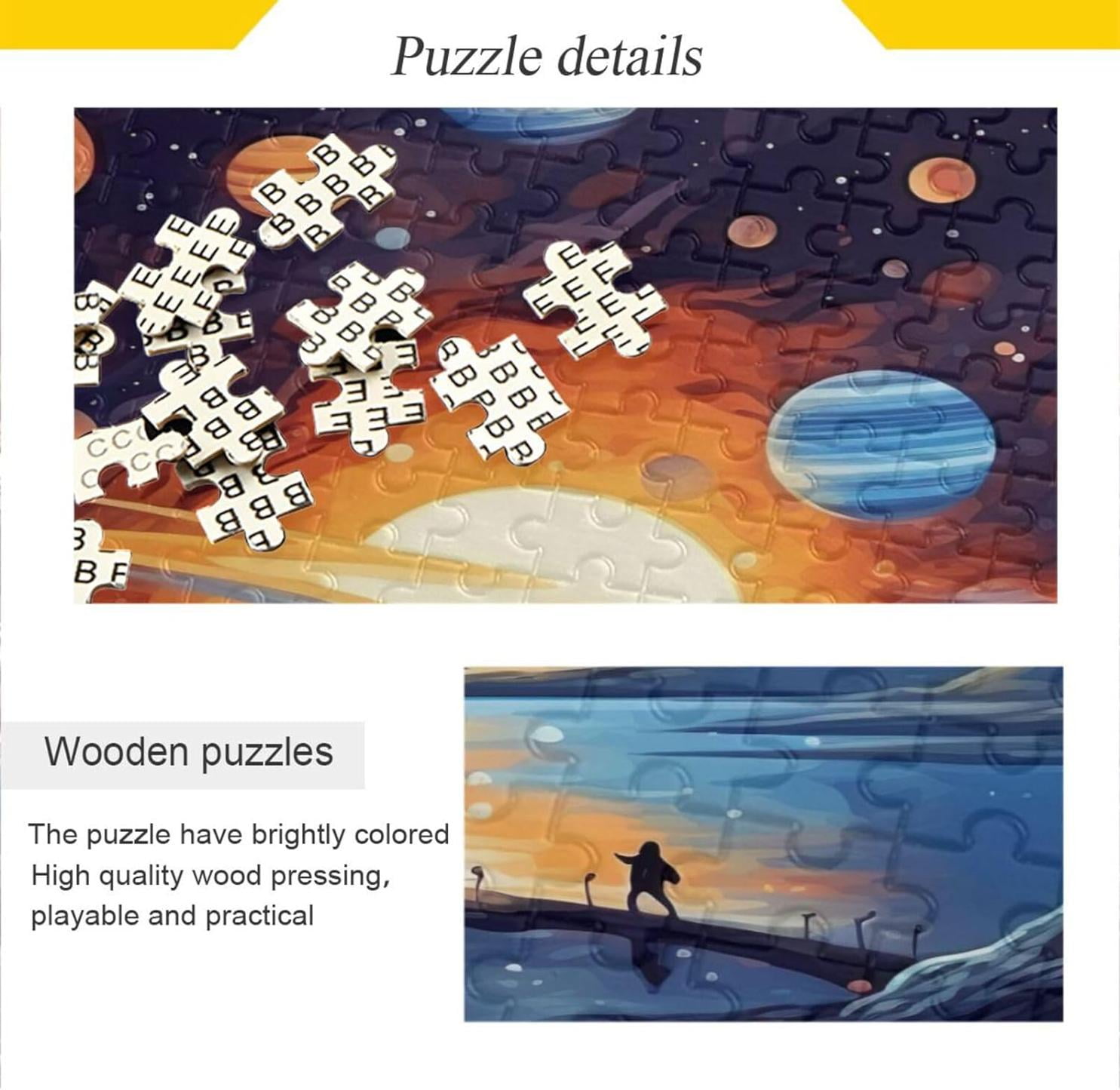 Space Painting Wooden Jigsaw Puzzles, Intellectual Entertainment ...