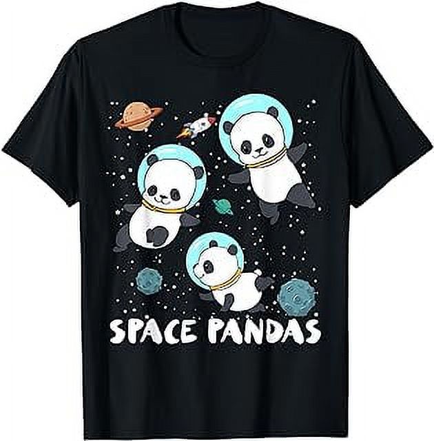 Space Pandas T-Shirt Funny Astronaut Planet Travel Tee - Walmart.com