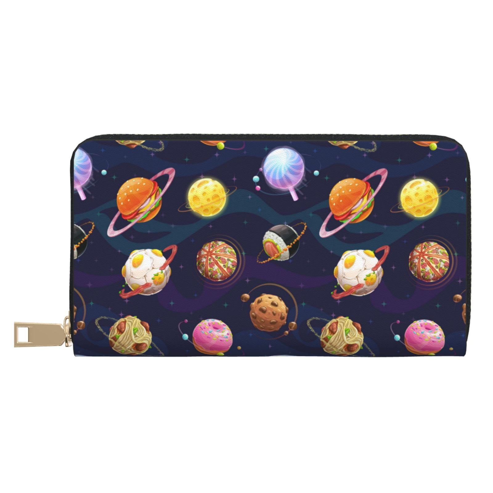 Space Pattern star Wallet Women, Leather Bifold Multi Card Wallet ...