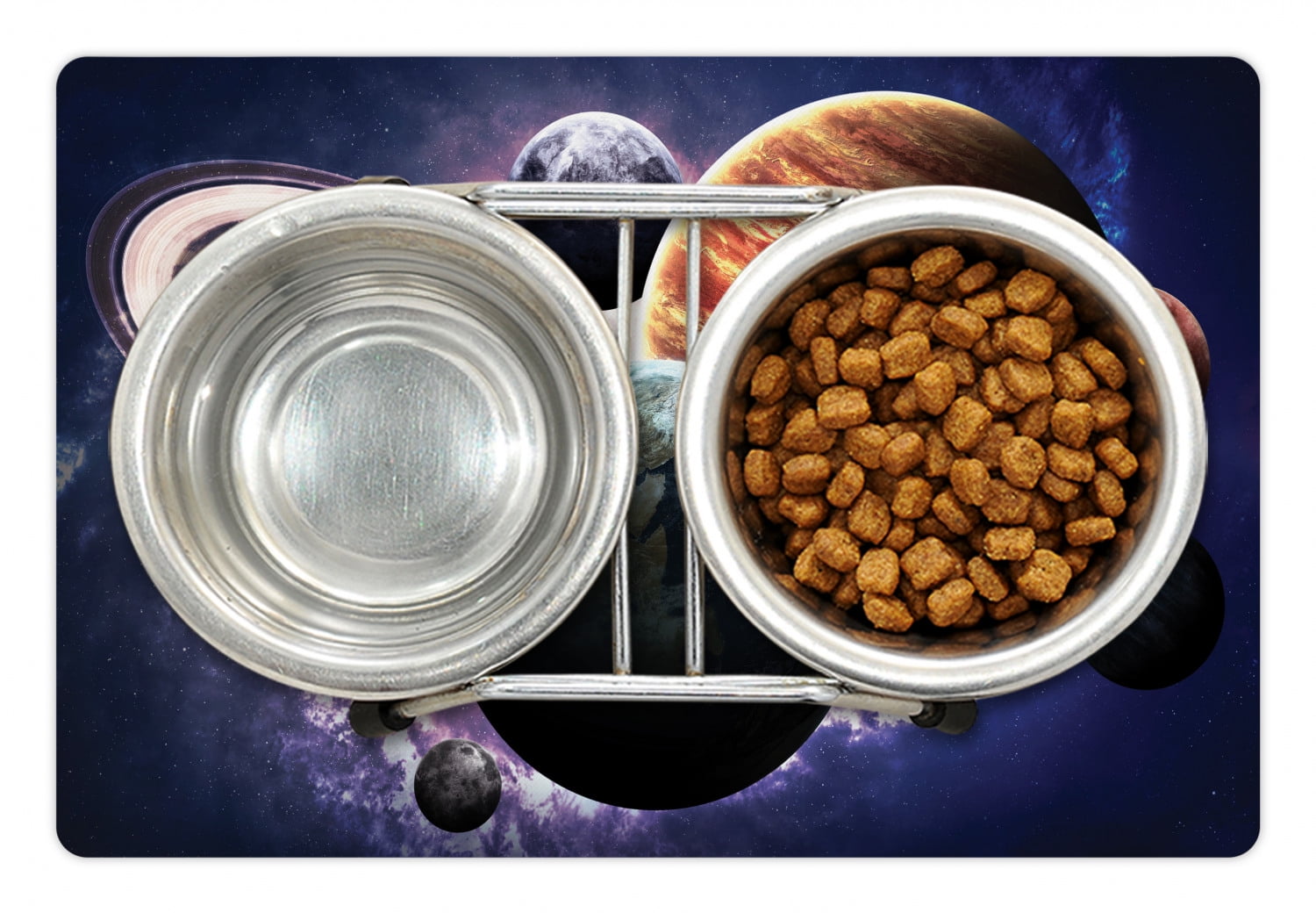 Space Pet Mat for Food and Water, Solar System Planets All Together in ...