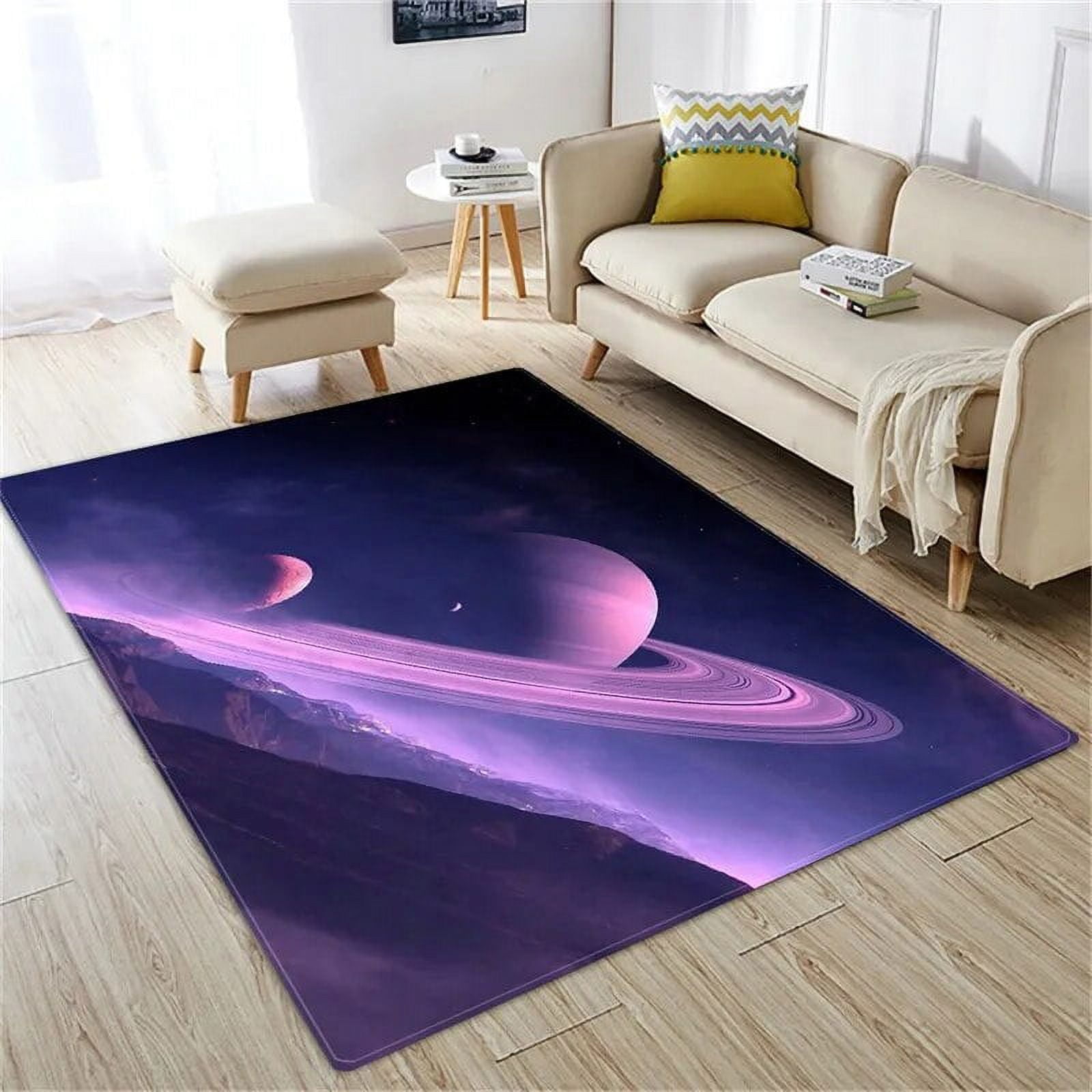 Space Planet Carpet Starry Sky Carpets In The Living Room Rug Illusion ...