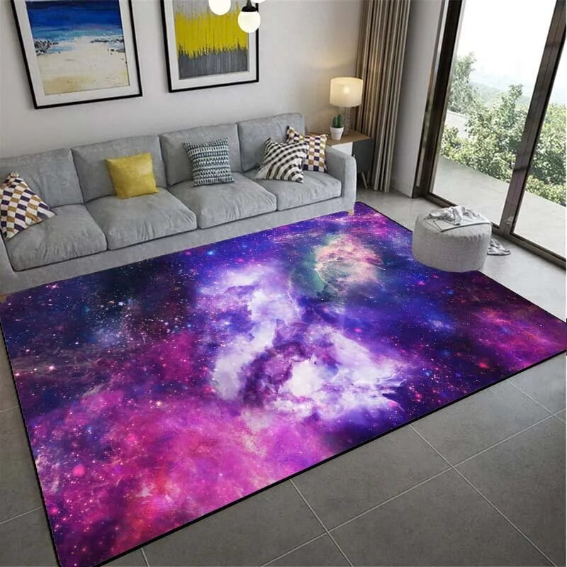 Space Planet Carpet Starry Sky Carpets In The Living Room Rug Illusion ...