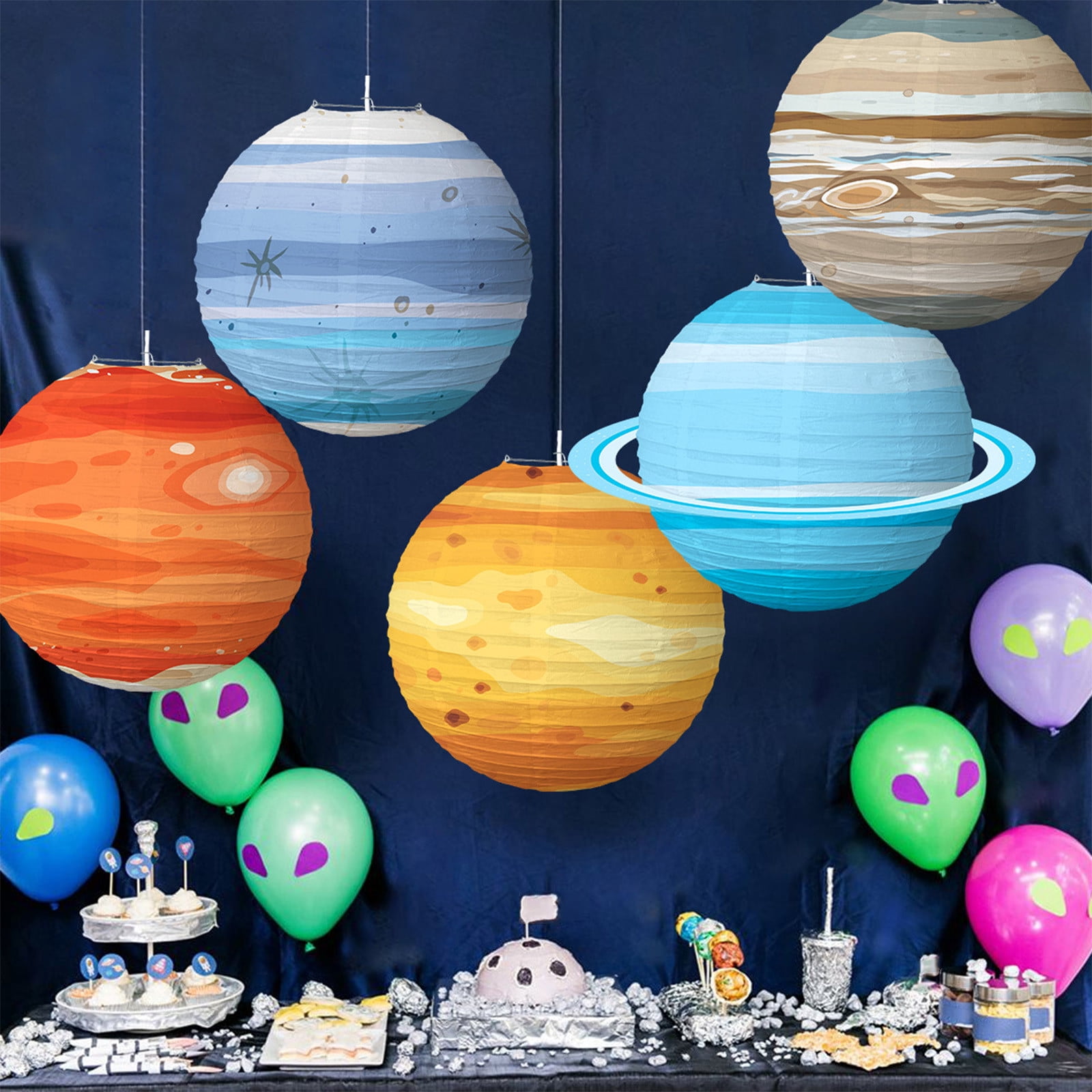 Space Planet Paper Lanterns, Hanging Planets Lantern Out of This World ...