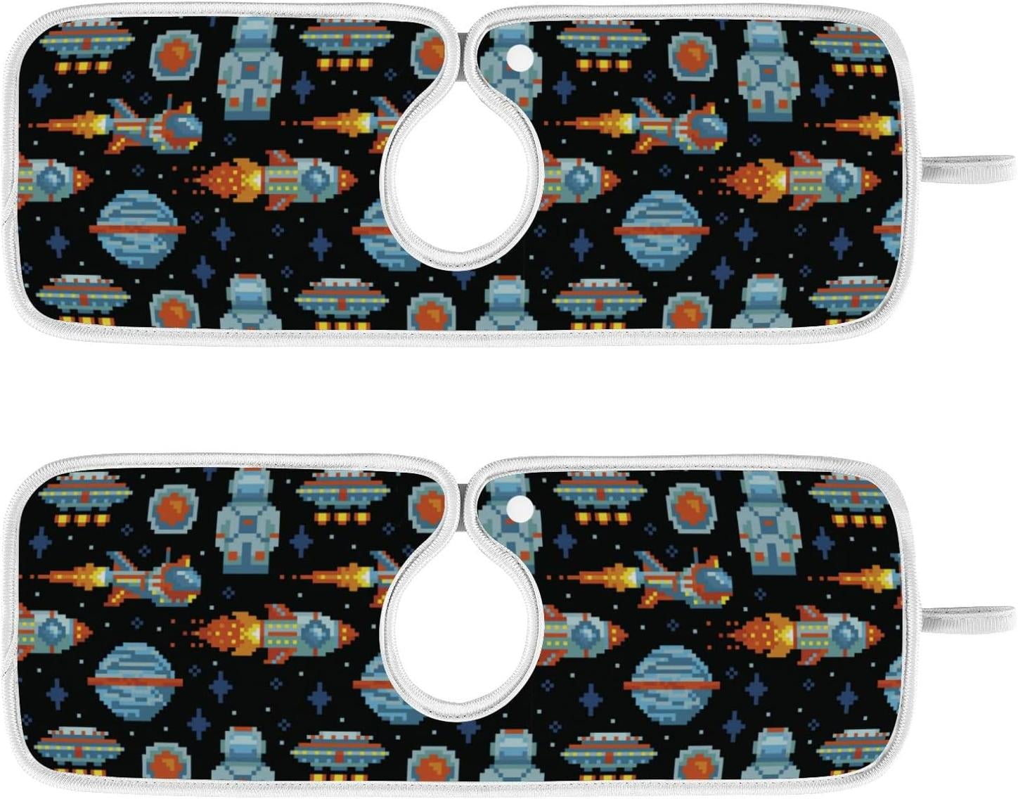 Space Planet Spaceship Rocket Astronaut Ufo 2PCS Faucet Absorbent Mat ...