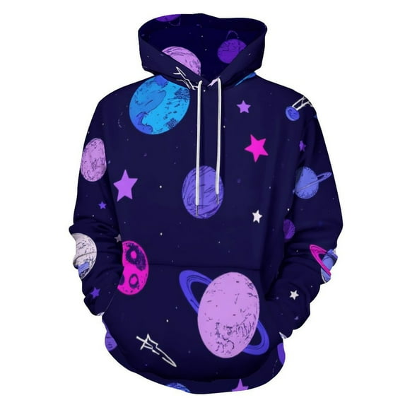 Space Planets And Stars Pattern 3D Print Hoodie Men Women Autumn Thin ...