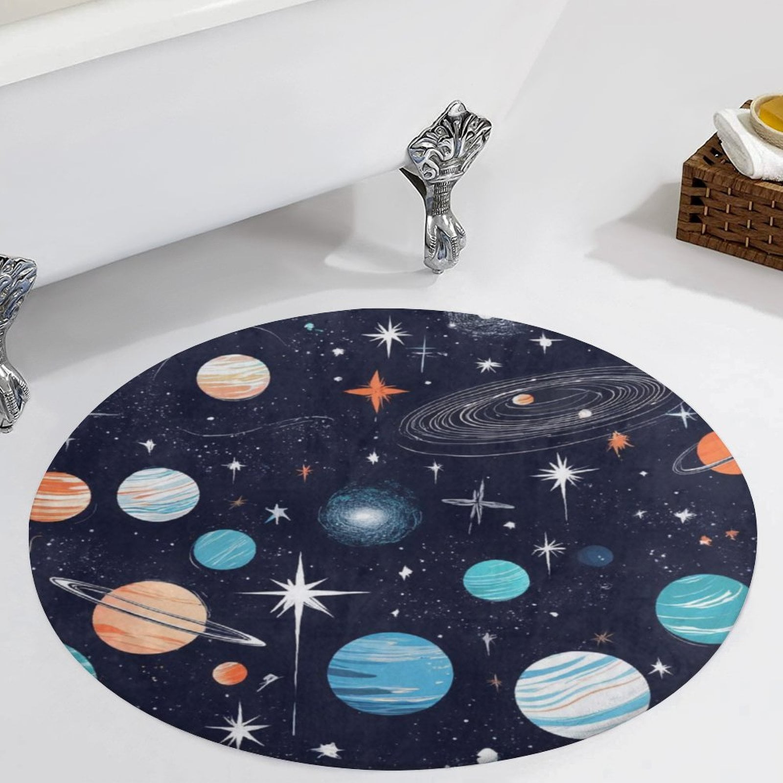Space Planets Constellation-2 Round Area Carpets Living Room Room Chair ...