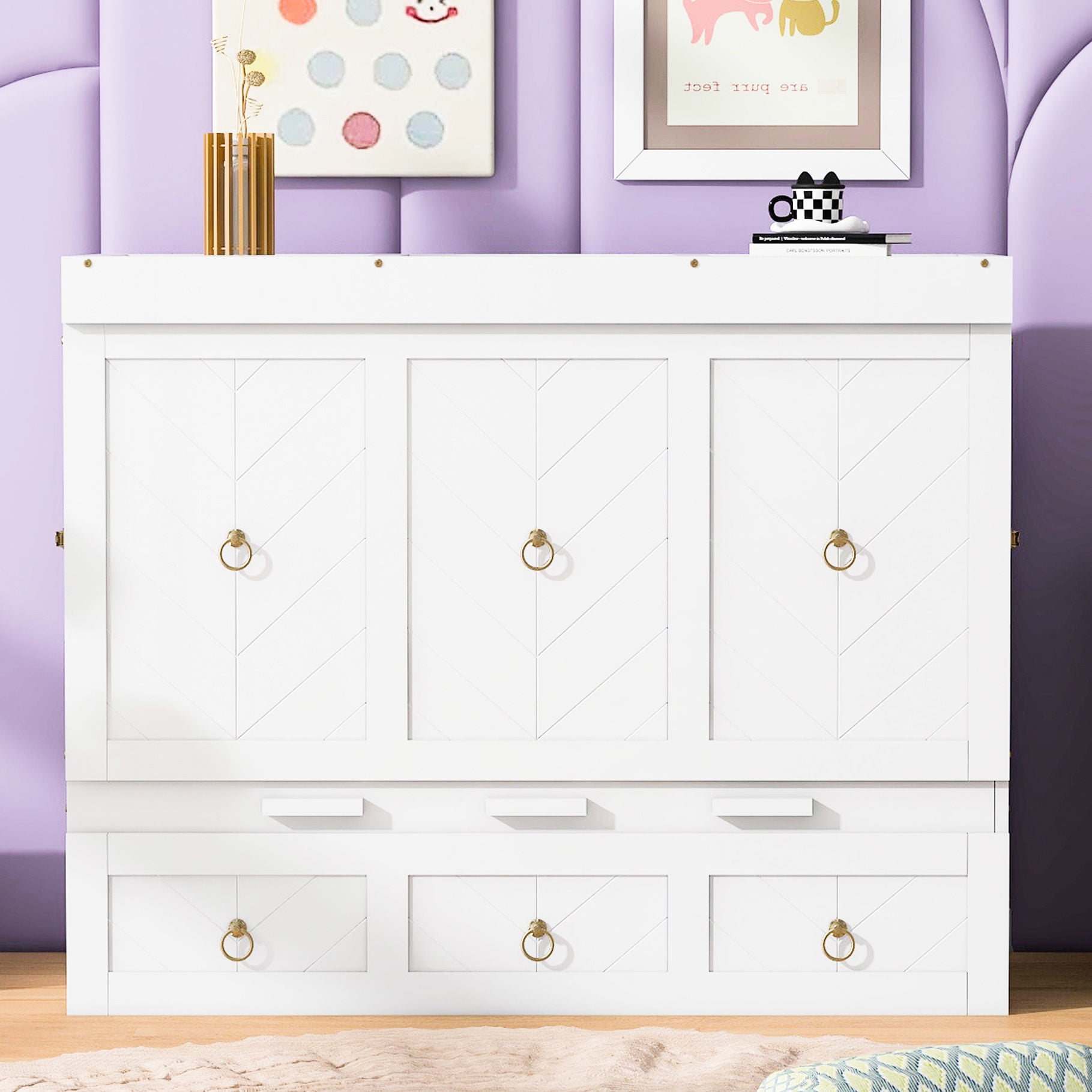 Space Queen Bed, White, With And Bountiful Inner Storage Unit Drawer ...