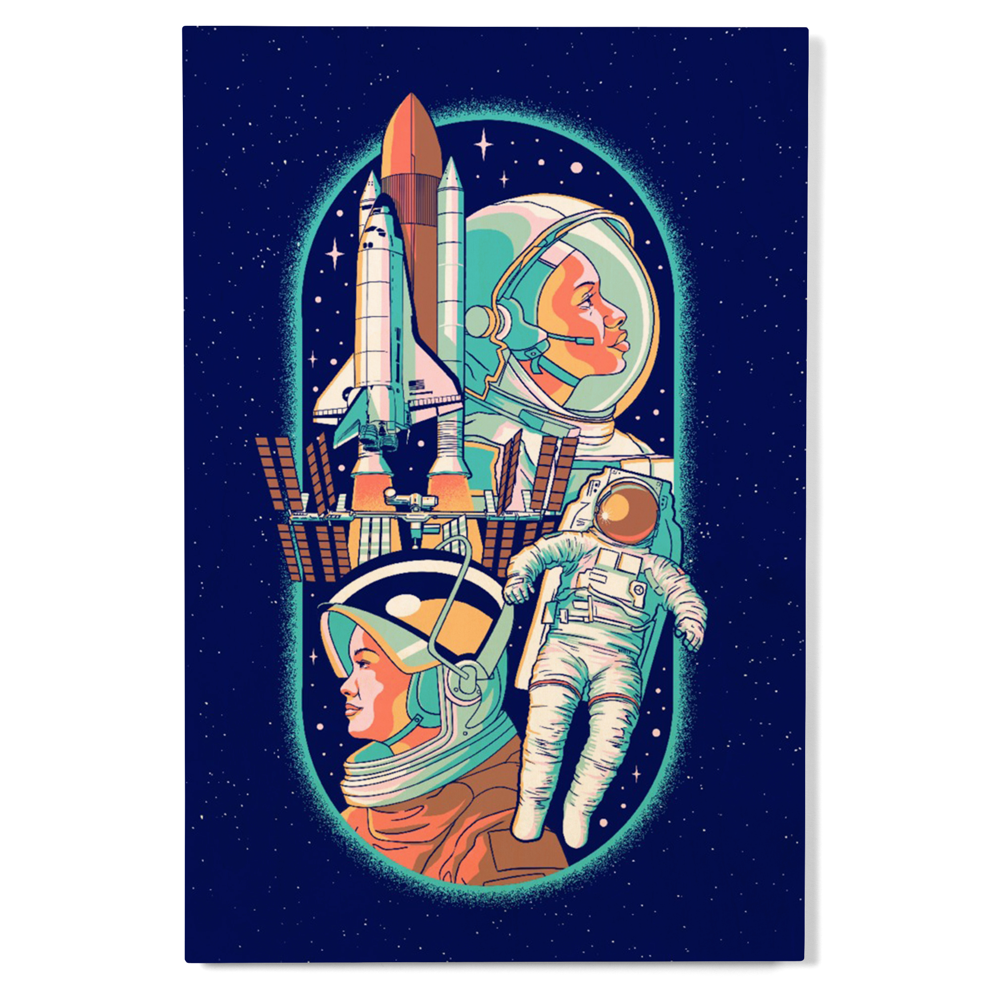 Space Queens Collection, Women in Space Birch Wood Wall Sign (12x18 ...