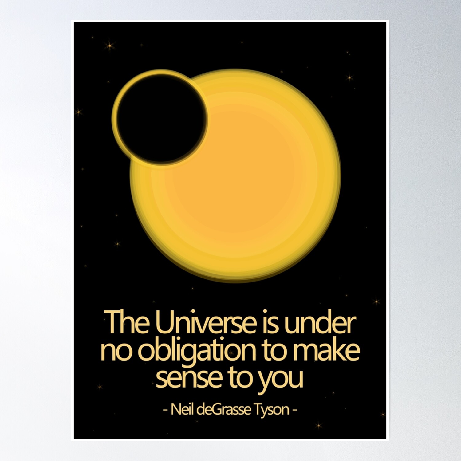 Space Quote Design - The Universe Ndt Poster Wall Art, Modern Wall ...