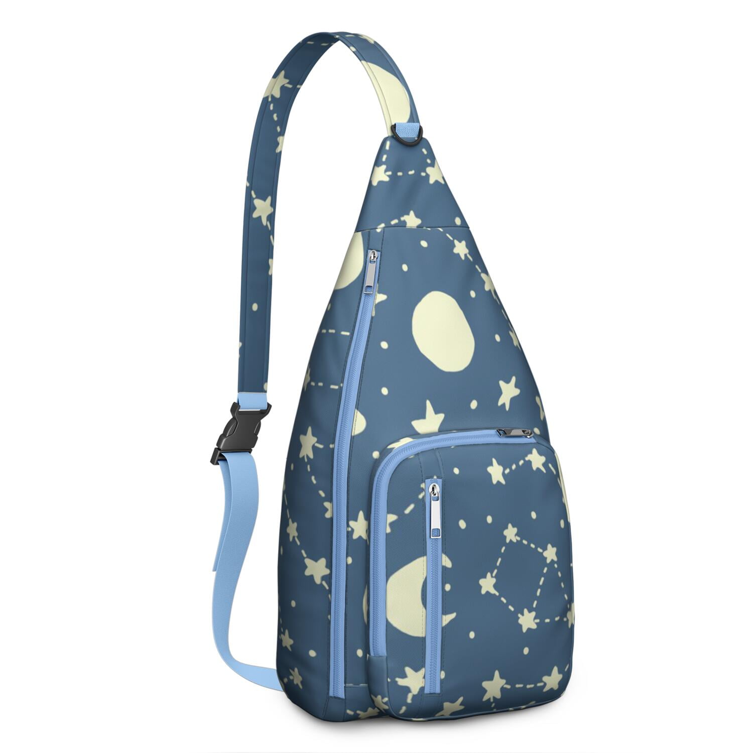 Space Race Themed Shoulder Bag - Retro Rocket & Planet Print (Vintage ...