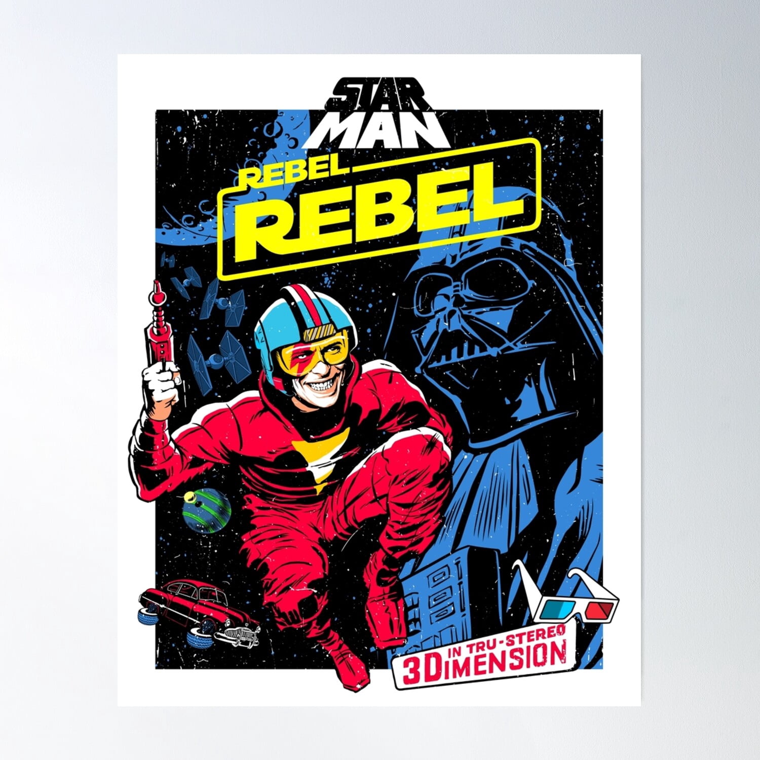 Space Rebel Poster Wall Art, Modern Wall Decor, 8x12 UNFRAMED - Walmart.com